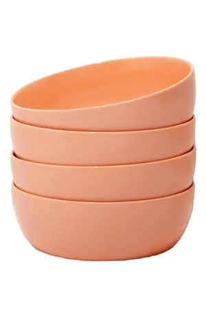 FORS STUDIO Large Bowlset Of 4 - Coral