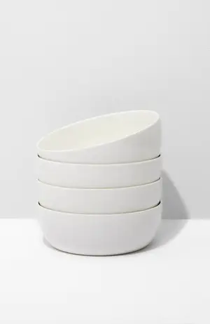 FORS STUDIO Large Bowlset Of 4 White