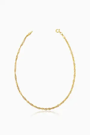 ORADINA 14k Gold Spirah Anklet - Yellow Gold