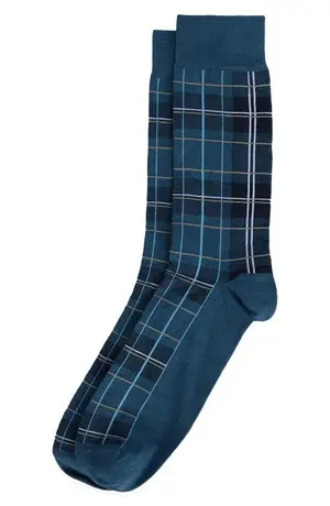 Barbour Blyth Plaid Socks - Navy Mix