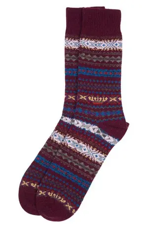 BARBOUR Boyd Fair Isle Wool-Blend Socks