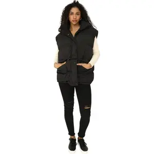 BELLE & BLOOM Landslide Zip Off Puffer Vest - Black