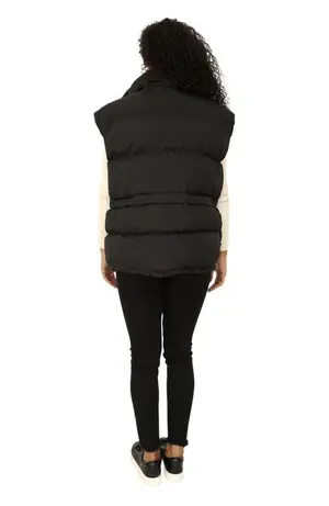 BELLE & BLOOM Landslide Zip Off Puffer Vest - Black