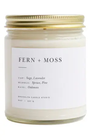 BROOKLYN CANDLE STUDIO Fern + Moss Scented Jar Candle - Fern Moss