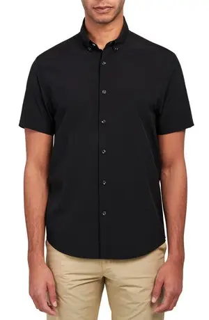 BROOKLYN BRIGADE Slim Fit 4-way Stretch Performance Shirt - Black