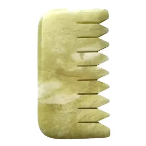WHITE LOTUS BEAUTY Luxurious Jade Crystal Gua Sha Comb