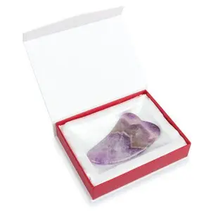 WHITE LOTUS BEAUTY Premium Amethyst Gua Sha