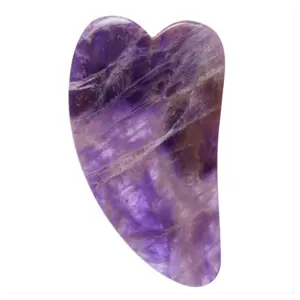 WHITE LOTUS BEAUTY Premium Amethyst Gua Sha - Purple