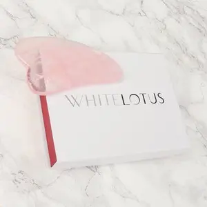 WHITE LOTUS BEAUTY Premium Rose Quartz Gua Sha - Pink