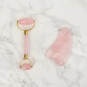 WHITE LOTUS BEAUTY Premium Rose Quartz Gua Sha - Pink