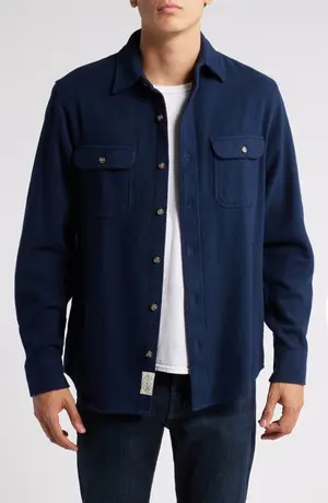 SCHOTT Flannel Work Shirt - Navy