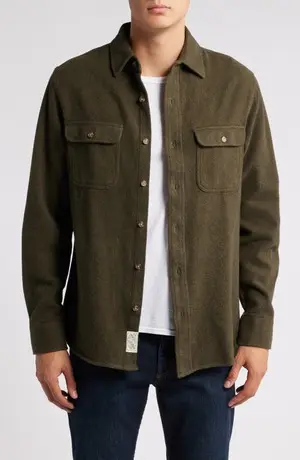 SCHOTT Flannel Work Shirt - Olive