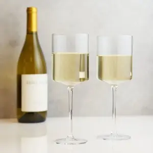 VISKI Laurel Crystal White Wine Glasses Set Of 2