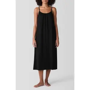 Eileen Fisher Organic Cotton Cami Midi Dress