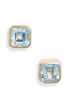 Anzie Cleo Jaeda Square Stud Earrings - Blue
