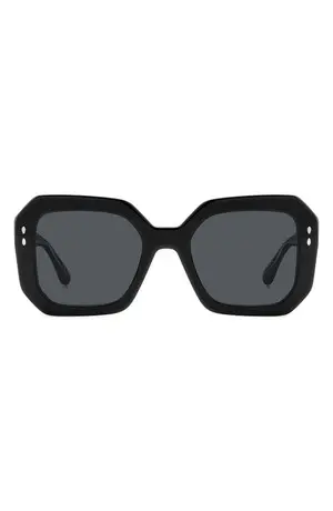 Isabel Marant 53mm Square Sunglasses - Black/ Grey