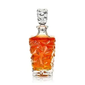 VISKI Prism Crystal Whiskey Decanter