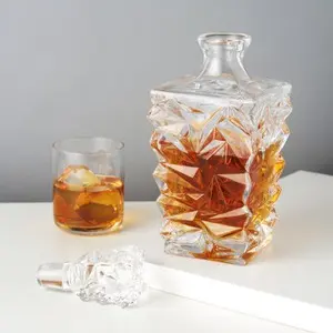 VISKI Prism Crystal Whiskey Decanter