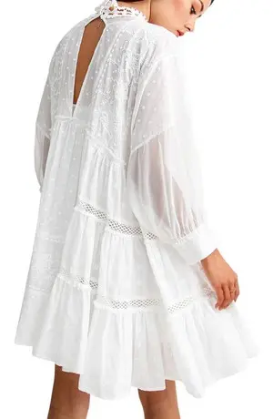 BELLE & BLOOM Oversized Lace Mini Dress