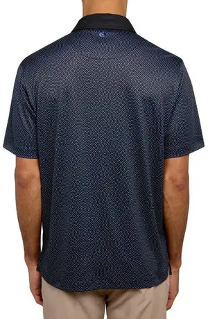 CON.STRUCT Dot Print Performance Golf Polo - Black/white