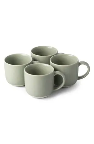 FABLE The Mugs Set Of 4 Stoneware Mugs - Beachgrass Green