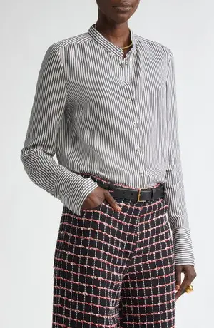 St. John Striped Button-up Shirt
