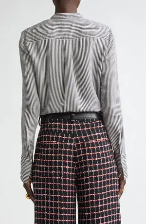 St. John Striped Button-up Shirt