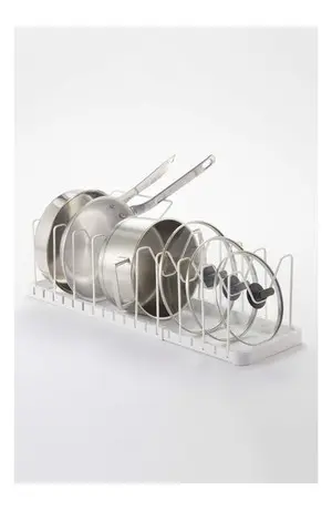 YAMAZAKI Adjustable Pot Lid Wire Organizer