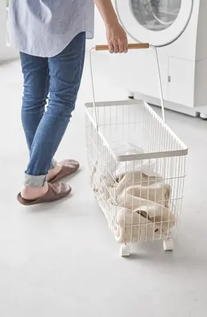 YAMAZAKI Rolling Laundry Basket