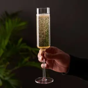 VISKI Laurel Crystal Champagne Flutes Set Of 2