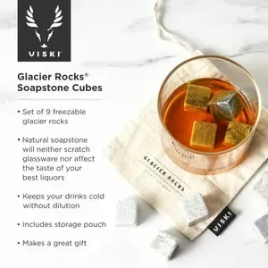VISKI Glacier Rocks Soapstone Cubes Set Of 9