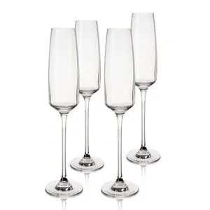 VISKI Reserve Julien Crystal Champagne Flutes Set Of 4 - Clear
