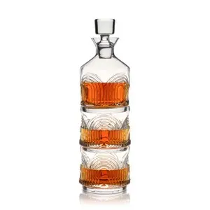 VISKI Deco Beau 3-piece Crystal Stacking Decanter