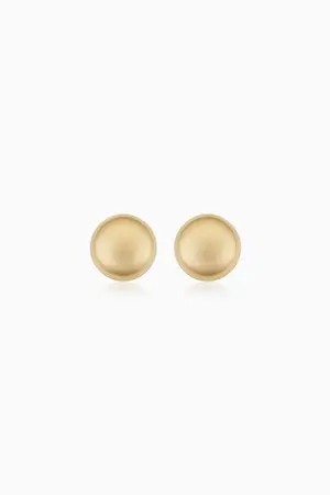 ORADINA 14k Gold Buttoned Up Stud Earrings - Yellow Gold