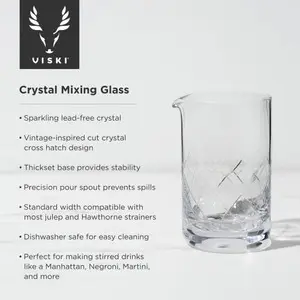 VISKI Professional Crystal Mixing Glass