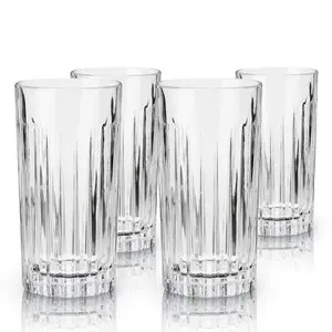VISKI Reserve Milo Crystal Highball Glasses Set Of 4 - Clear