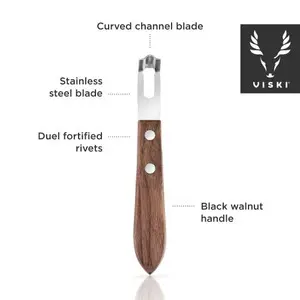 VISKI Professional Walnut Channel Knife In Stainless Steel