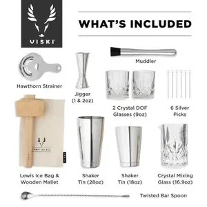 VISKI 17-piece Barware Set In Stainless Steel