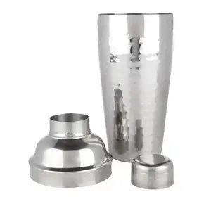 VISKI Irving Hammered Cocktail Shaker In Stainless Steel
