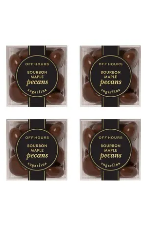 SUGARFINA Off Hours Set Of 4 Bourbon Maple Pecan Candy Cubes - Blue