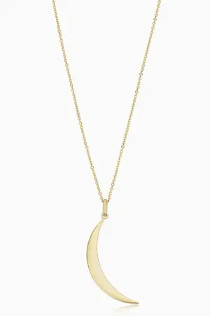 ORADINA Bella Luna 14k Gold Pendant Necklace - Yellow Gold