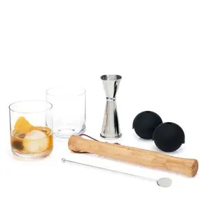 VISKI Professional 7-piece Muddled Barware Set In Stainless Steel - Silver