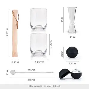 VISKI Professional 7-piece Muddled Barware Set In Stainless Steel