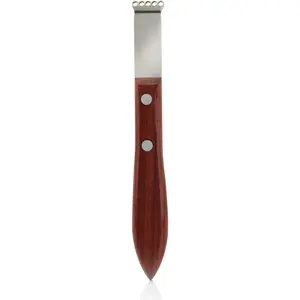 VISKI Professional Citrus Zester With Acacia Wood - Brown