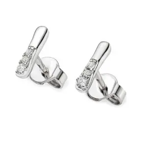 LUCY QUARTERMAINE Skinny Drip Mini Stud Earrings - Sterling Silver