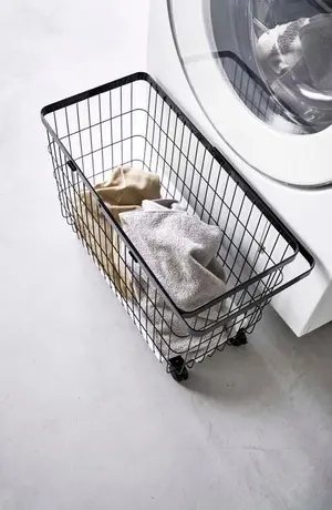 YAMAZAKI Rolling Laundry Basket
