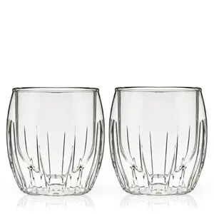 VISKI Double Walled Spirits Glasses Set Of 2 - Clear