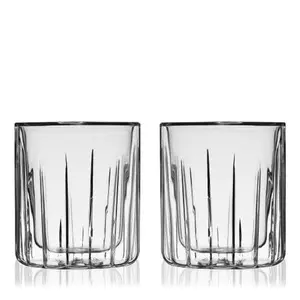 VISKI Double Walled Rocks Glasses Set Of 2 - Clear