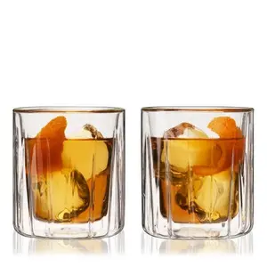 VISKI Double Walled Rocks Glasses Set Of 2