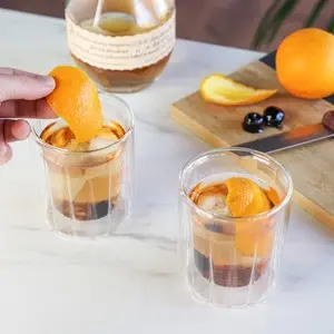 VISKI Double Walled Rocks Glasses Set Of 2